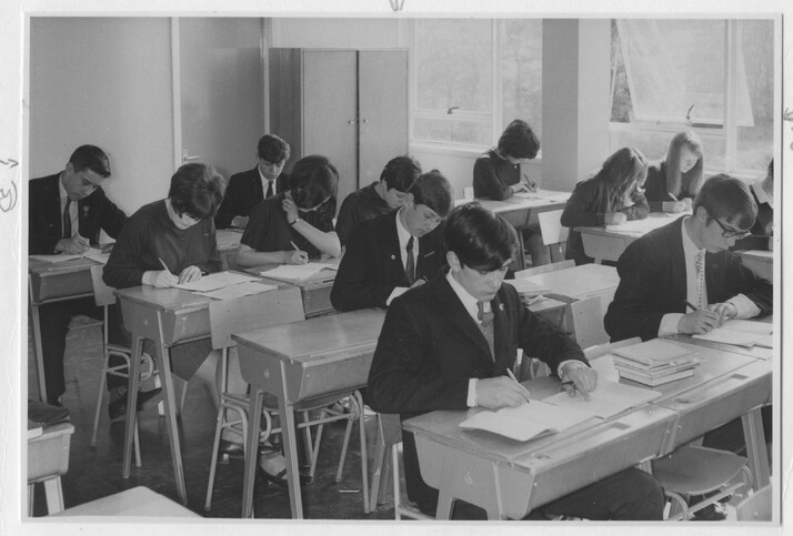 1965 classroom scene.